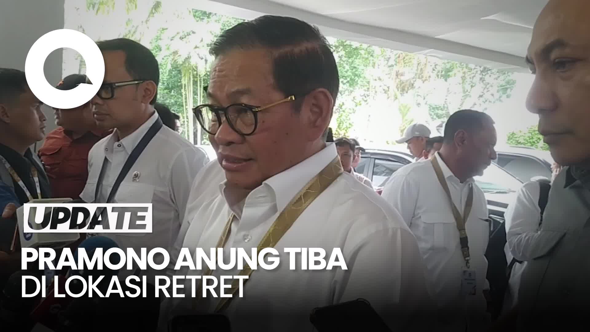 Video: Momen Pramono Anung Tiba di Lokasi Retret Kepala Daerah