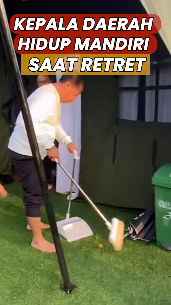 Video Kegiatan Kepala Daerah di Retret: Ngelap Sepatu-Nyapu