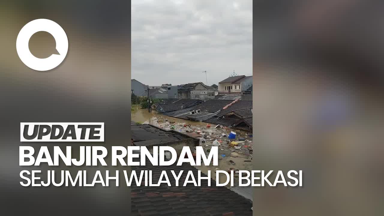 Video: Sejumlah Wilayah di Bekasi Masih Banjir, Ketinggian Air Capai 3 Meter