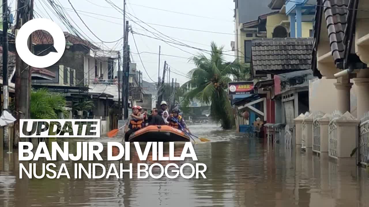 Video Banjir di Villa Nusa Indah Bogor Capai 3 Meter
