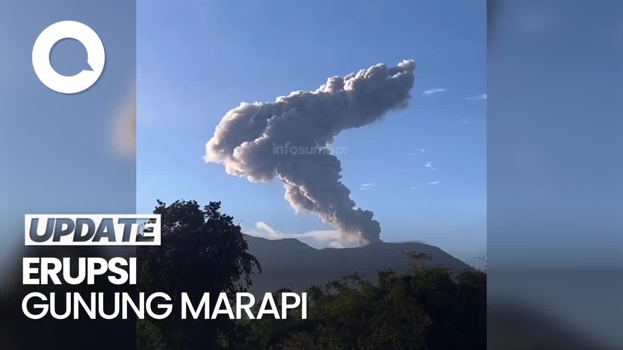 Video Gunung Marapi Erupsi, Luncurkan Abu Vulkanik Setinggi 800 Meter