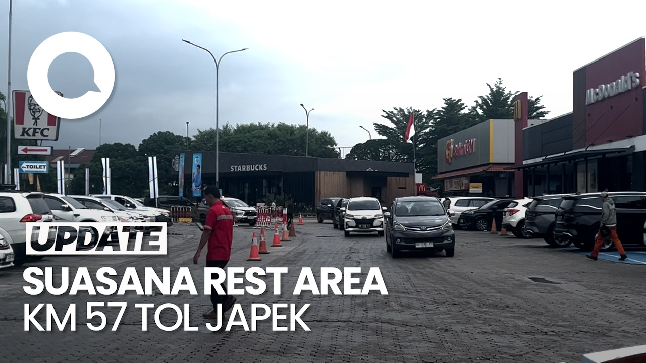 Video: Rest Area KM 57 Tol Japek Ramai pada H-7 Lebaran