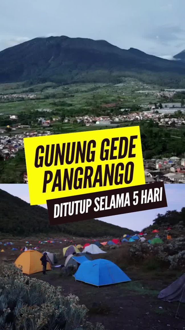 Video Gunung Gede Pangrango Ditutup Sementara, Kenapa?
