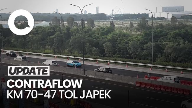 Video: Contraflow dari Km 70-47 Tol Japek Arah Jakarta Diterapkan Sore Ini