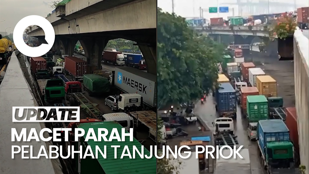 Video: Kondisi Kemacetan Parah Arah Pelabuhan Tanjung Priok hingga Sore Ini