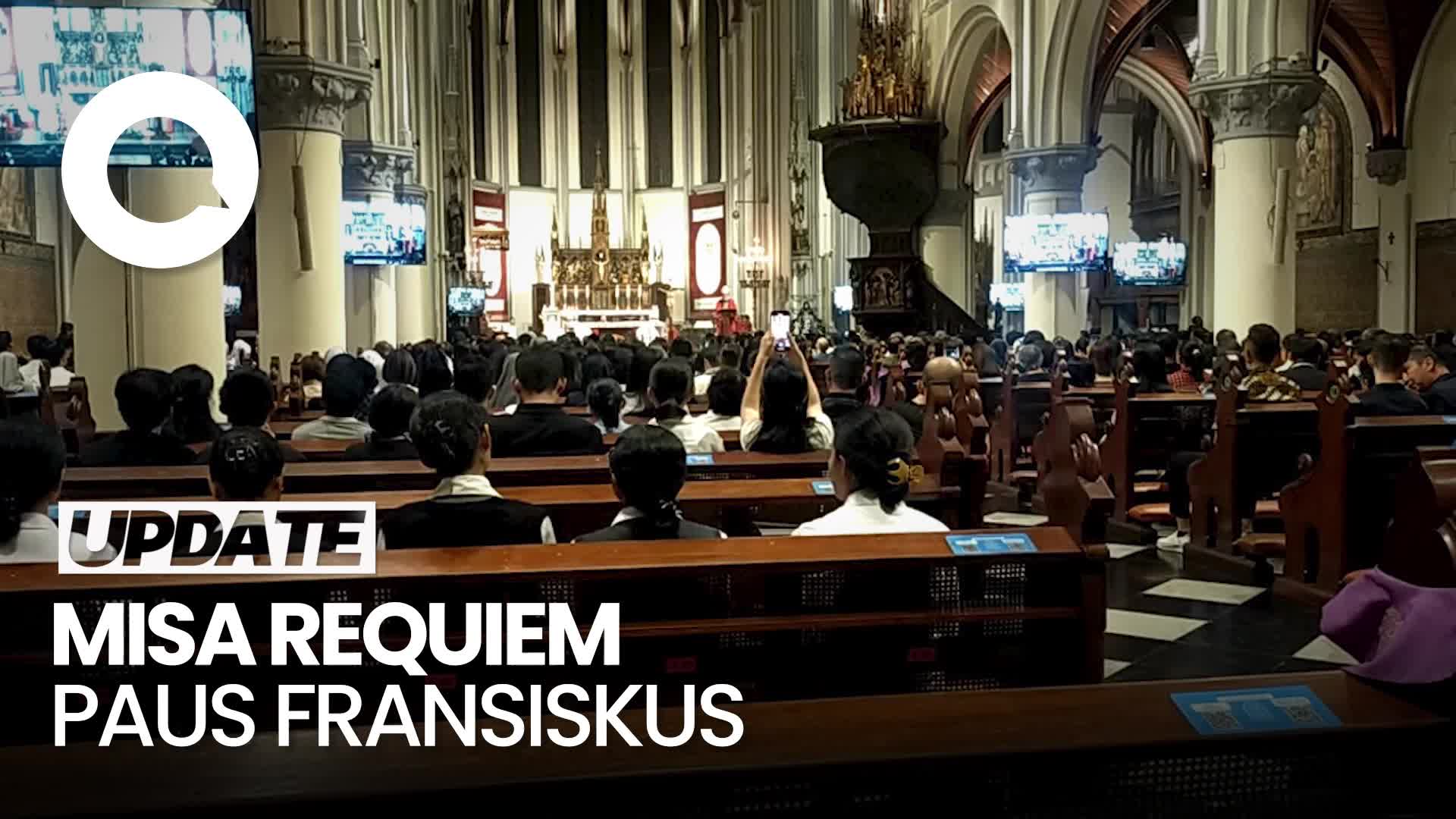 Video: Suasana Khidmat Misa Requiem Paus Fransiskus di Gereja Katedral