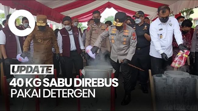 Video: Momen Polda Sulteng Rebus 40 Kg Sabu Pakai Detergen