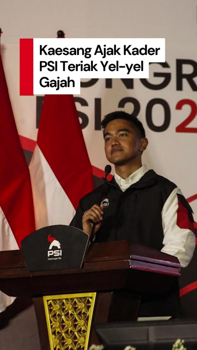 Video: Jadi Ketum Terpilih PSI, Kaesang Ajak Kader Lantunkan Yel-yel Gajah