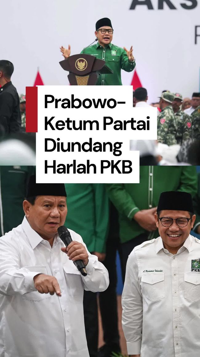 Video Cak Imin Undang Prabowo-Ketum Partai di Harlah PKB ke-27