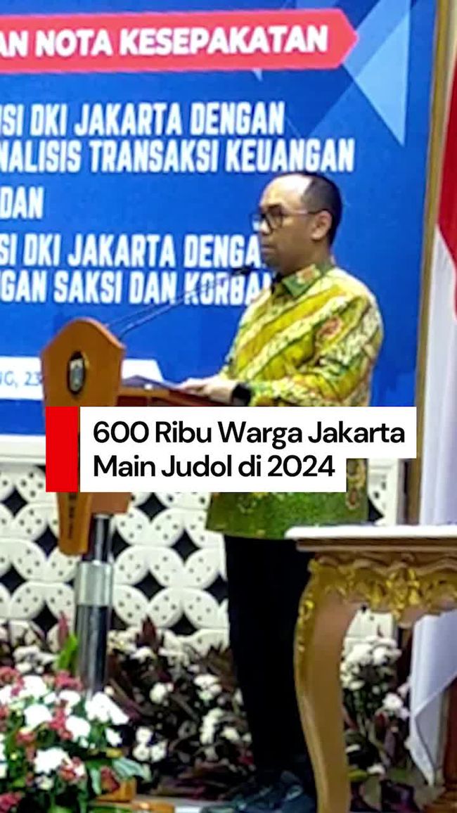 Video PPATK: 600 Ribu Warga Jakarta Main Judol, Deposit Capai Rp 3 T