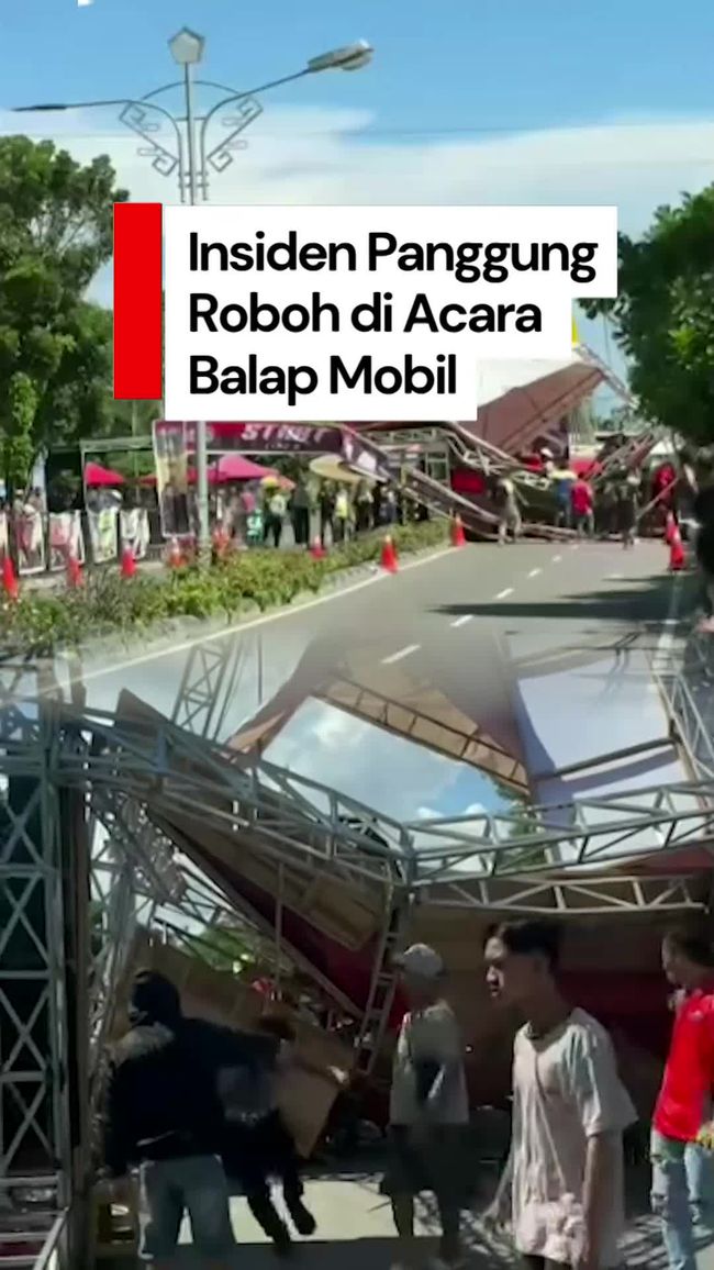 Video: Panggung Balap Mobil di Pohuwato Ambruk, Panitia-Penonton Histeris