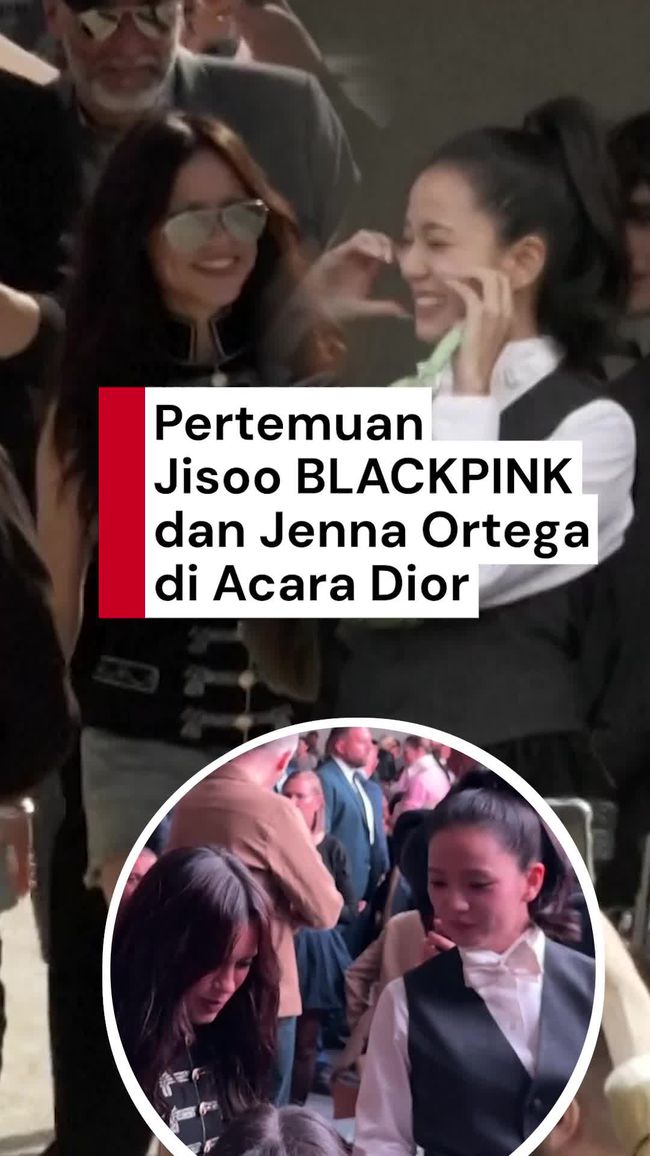Video: Interaksi Singkat Jisoo BLACKPINK dan Jenna Ortega di Acara Dior