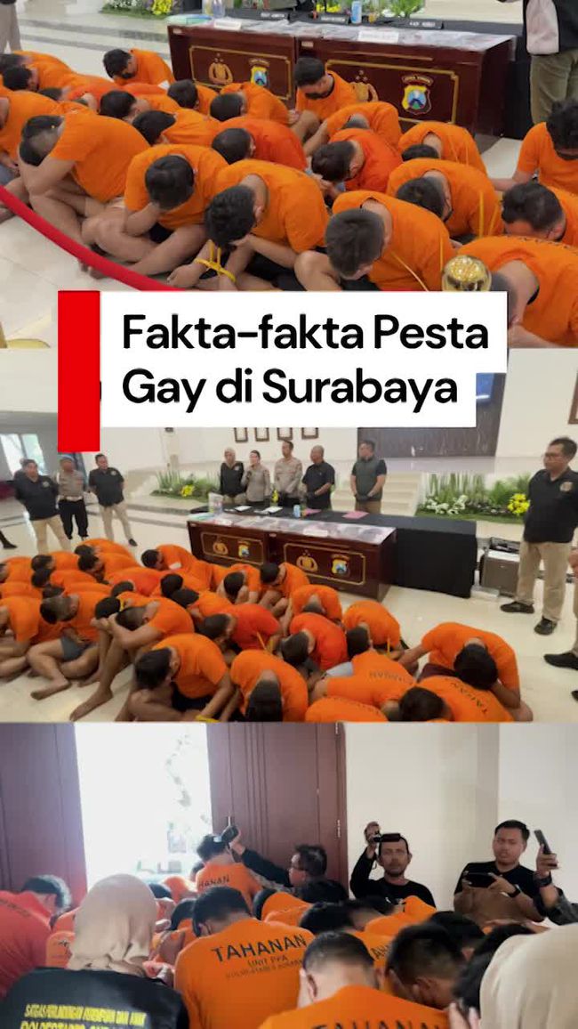 Video 34 Pria Jadi Tersangka, Ini Fakta-fakta Temuan Pesta Gay Surabaya